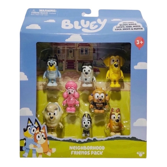 Bluey | Toys | Bluey Neighborhood Friends 8 Pack 225 Inch Articulated ...